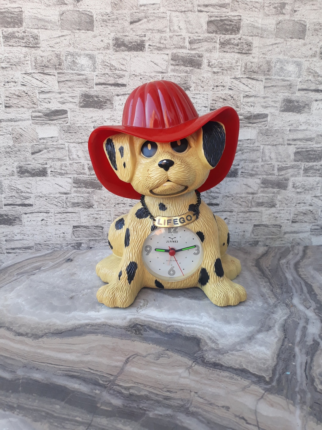 Rare Vintage Frehouse Dog Alarm Clock, Vintage Clock, Alarm Clock, Dog ...
