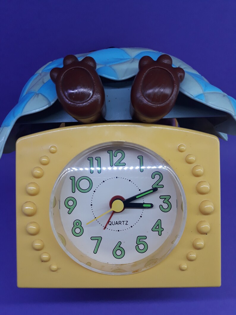 Vintage Bear Clock Sleeping Bear Clock Animated Clock Alarm - Etsy