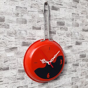 Vintage Clock, Retro Kitchen Clock, Space Age Clock, Kitchen Clock, Pan ...