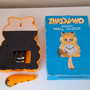 Rare Garfield Wall Clock, Vintage Garfield Wall Clock, Garfield Clock ...