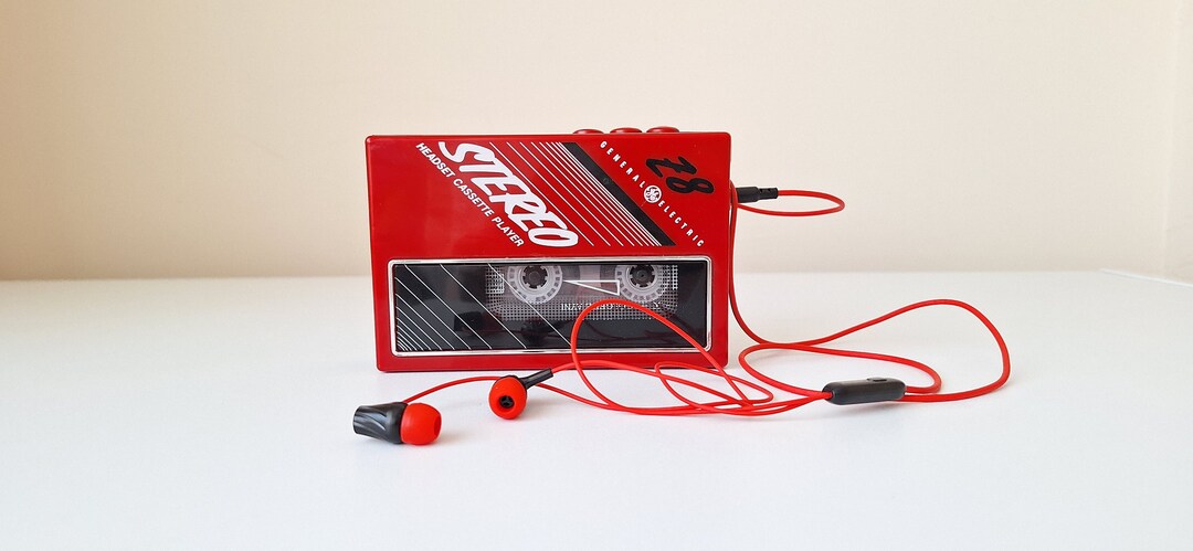 Vintage General Electric Red Walkman: Collectible Cassette Player - Etsy