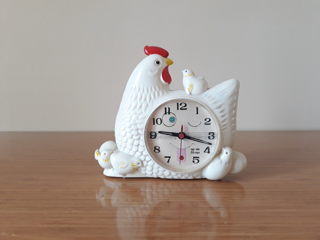 Rare Antique Clock, Mechanical Clock, Old Clock, Chicken Clock, Rooster ...