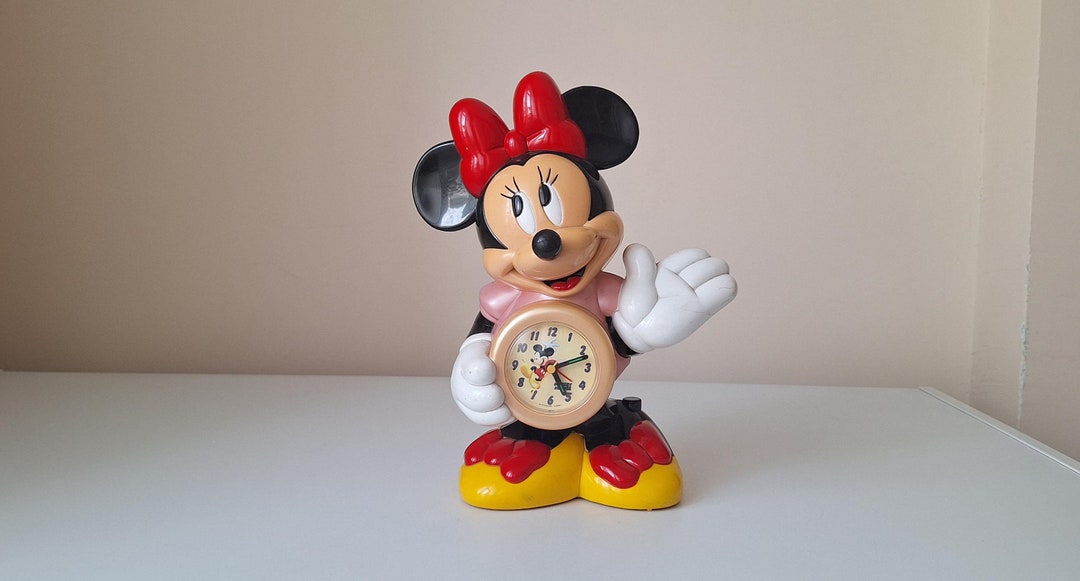 Vintage Rare Minnie Mouse Musical Alarm Clock, Vintage Clock, Mickey ...