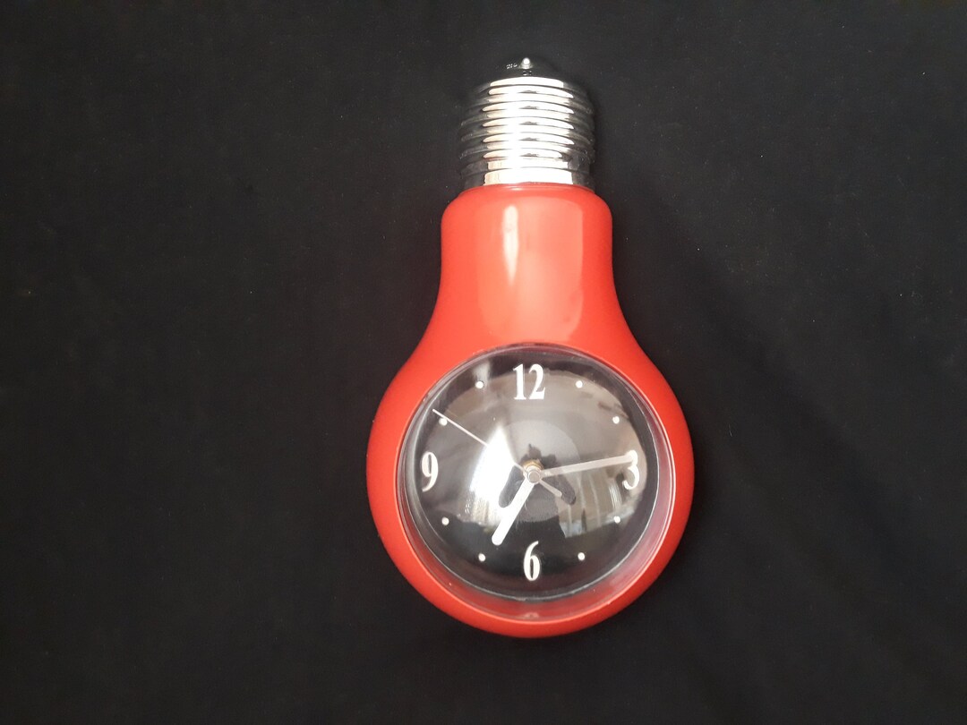 Vintage Bulb Wall Clock Wall Lamp Wall Clock Office Decor - Etsy