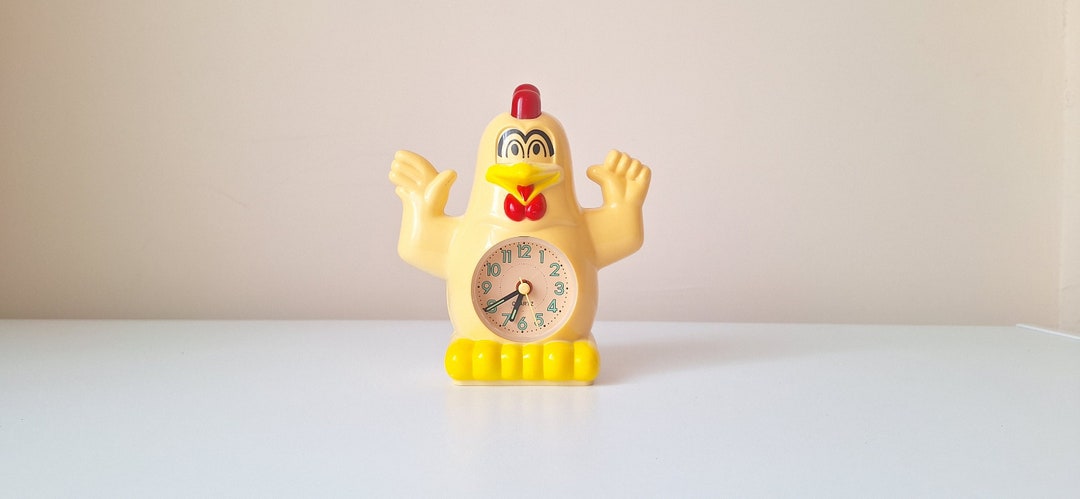 Vintage Rare Chicken Clock, Chicken Clock, Rooster Clock, Chick Clock ...