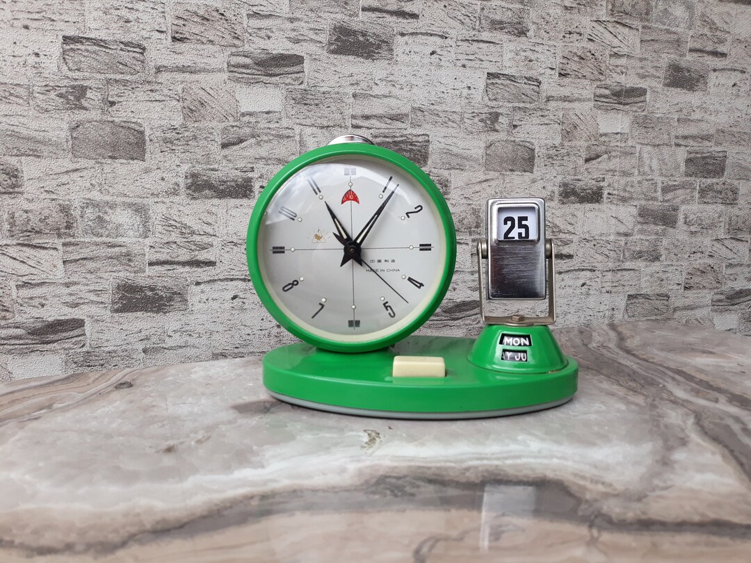 Vintage Clock, Alarm Clock, Calendar Clock, Desk Clock, Antique Clock ...