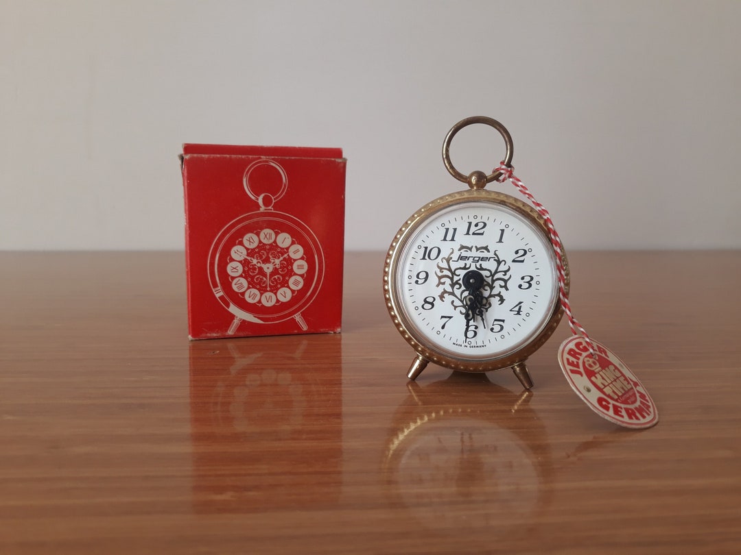 Antique Rare Jerger Alarm Clock, Antique Clock, Vintage Clock, Jerger ...