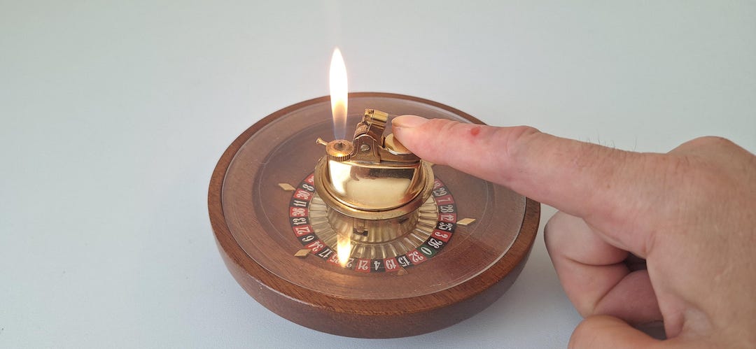 Vintage Rare Roulette Table Lighter, Retro Lighter, Vintage Lighter ...