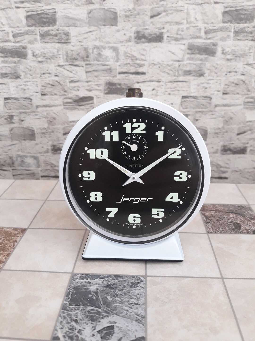 Antique Jerger Desk Clock: Rare Collectible, Phosphorescent Numbers - Etsy