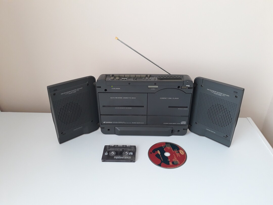 Rare Sansui Compact Radio CD Cassette Player - Made in Japan - Etsy