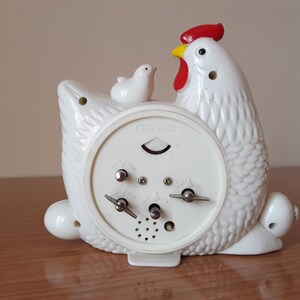 Rare Antique Clock, Mechanical Clock, Old Clock, Chicken Clock, Rooster ...