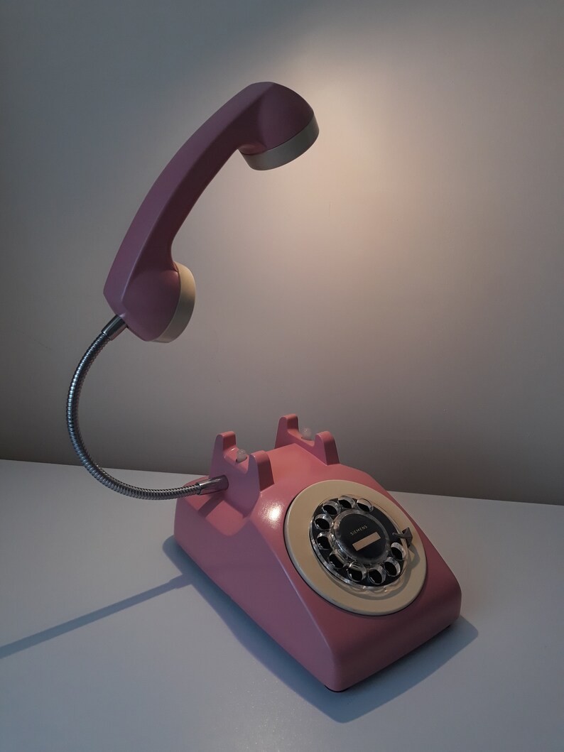 Pink Lamp Lamp Phone Lamp Office Decor Home Decor - Etsy