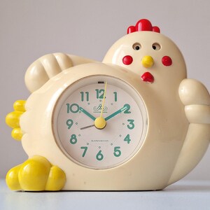 Vintage Rare Clock, Chicken Clock, Rooster Clock, Chick Clock, Alarm ...