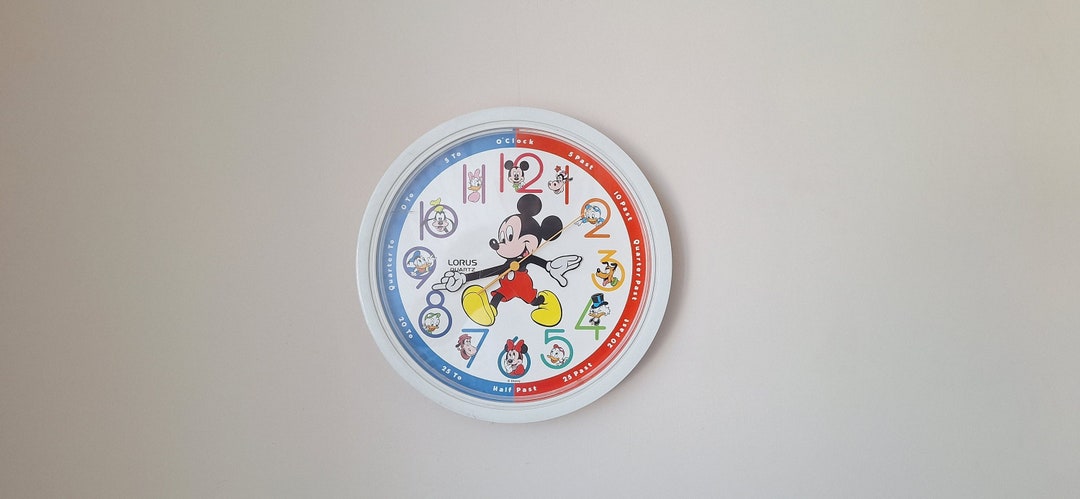 Vintage Disney Wall Clock, Disney Clock, Disney, Vintage Clock, Desk ...