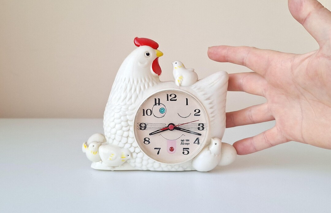 Rare Antique Clock, Mechanical Clock, Old Clock, Chicken Clock, Rooster ...