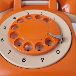 Antique Orange Rotary Telephone From the 1970's, Orange Telephone ...