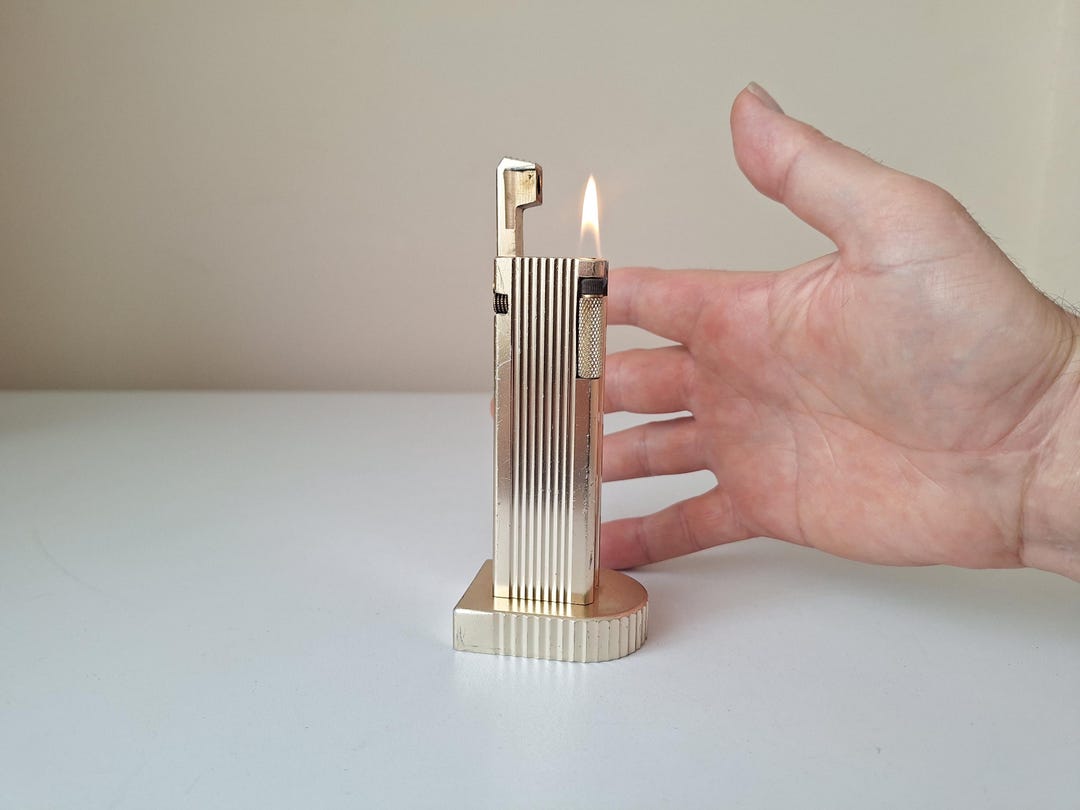 Antique Cygnus Table Lighter, Retro Gold Tone Decor - Etsy