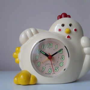 Vintage Rare Clock, Chicken Clock, Rooster Clock, Chick Clock, Alarm ...