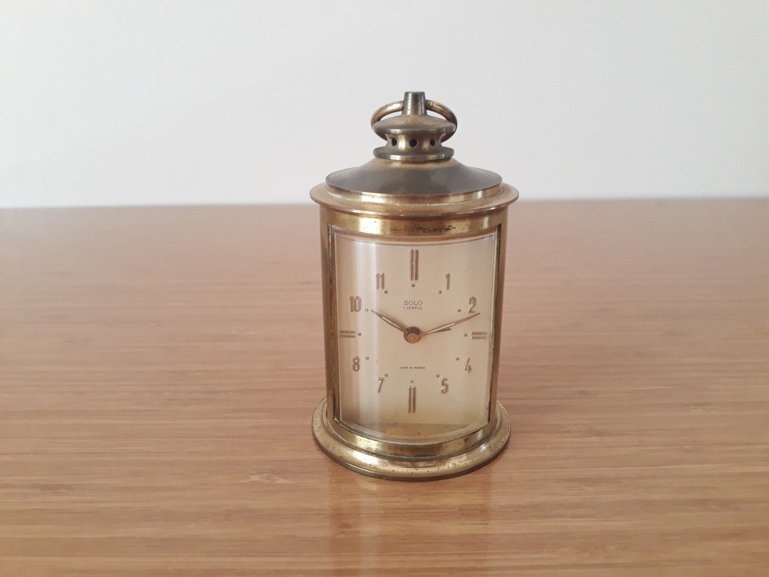 Rare Antique Solo 8 Day Triangle Alarm Clock, Antique Clock, Vintage ...