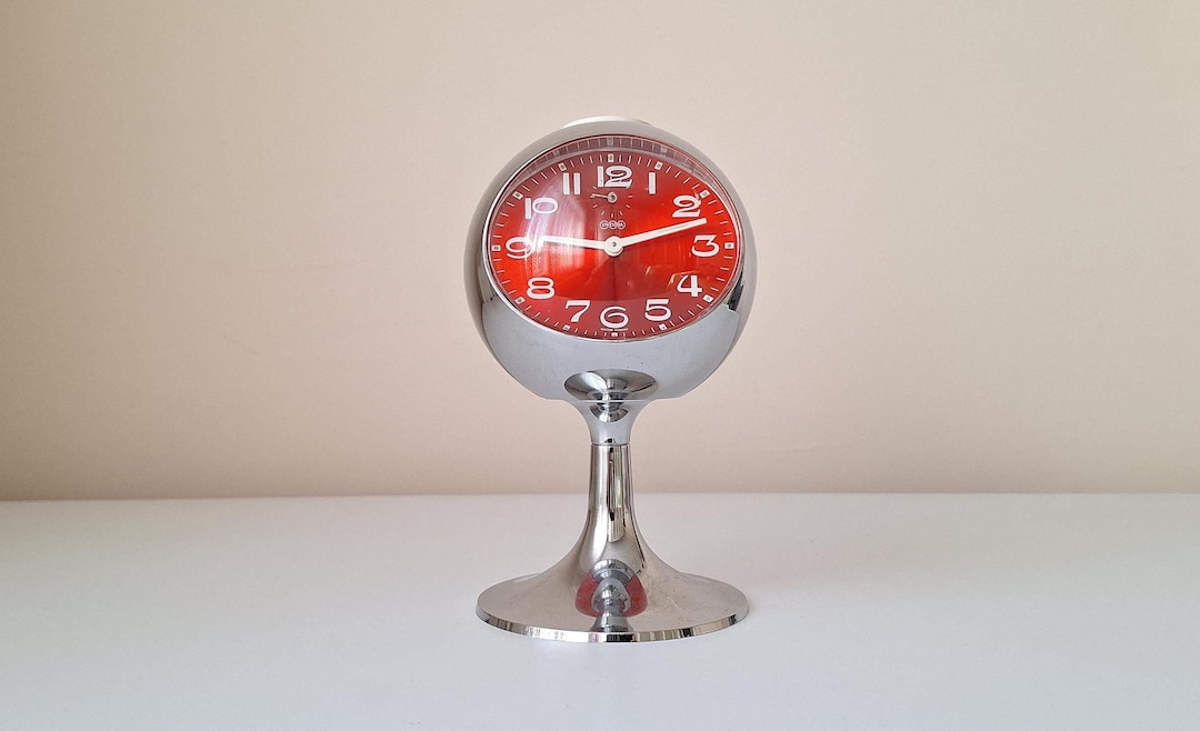 Space Age Clock, Vintage Clock, Uwestra Clock, Space Age, Alarm Clock ...