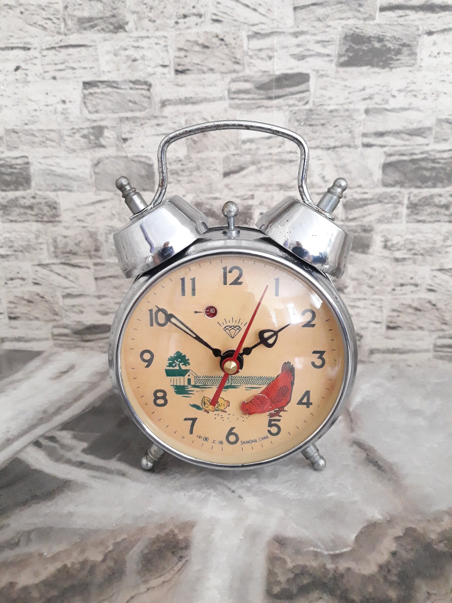 Antique Clock Mechanical Clock Animated Clock Chicken - Etsy