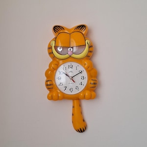 Rare Garfield Wall Clock, Vintage Garfield Wall Clock, Garfield Clock ...