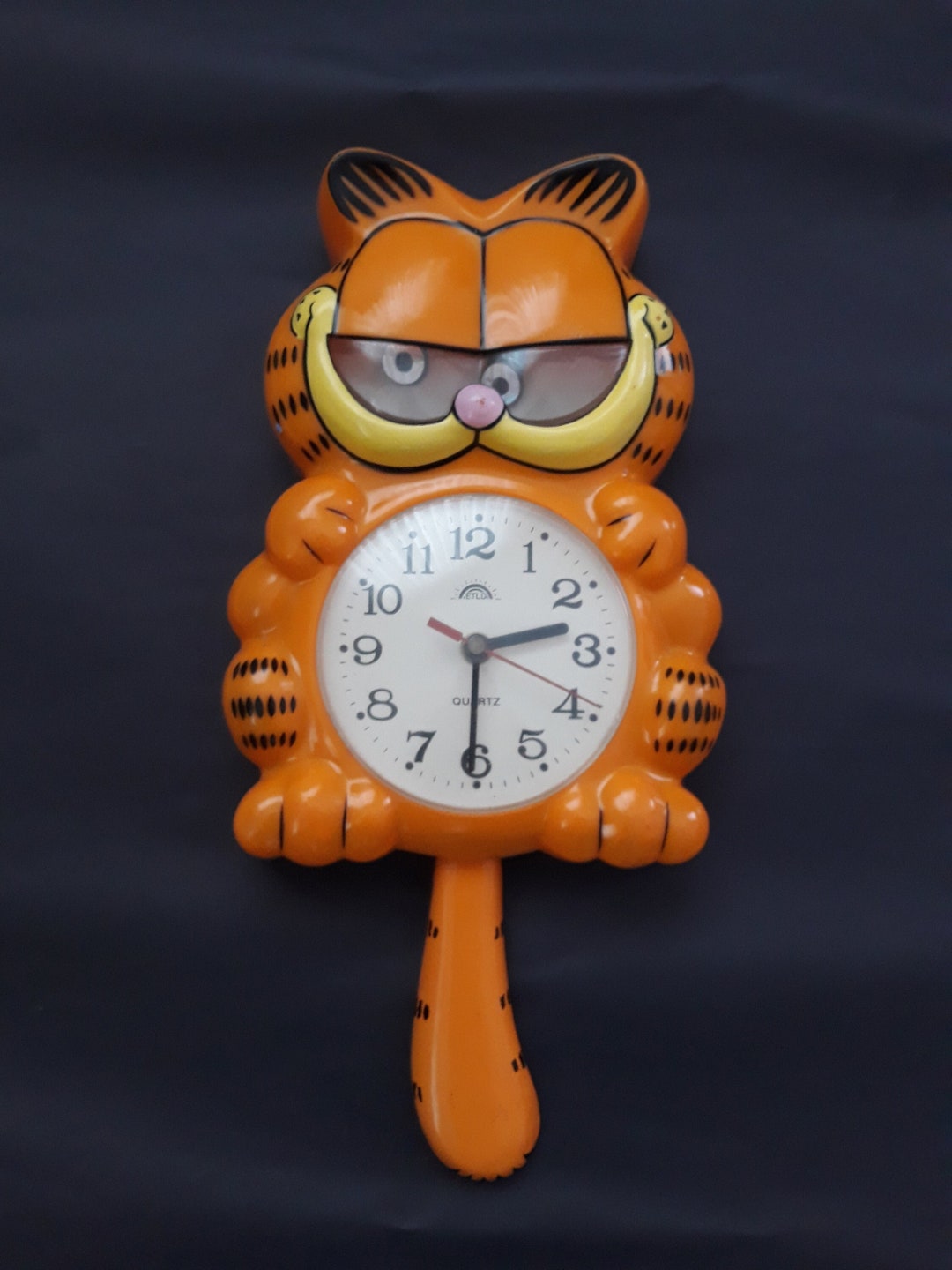 Rare Garfield Wall Clock, Vintage Garfield Wall Clock, Garfield Clock ...