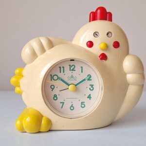 Vintage Rare Clock, Chicken Clock, Rooster Clock, Chick Clock, Alarm ...