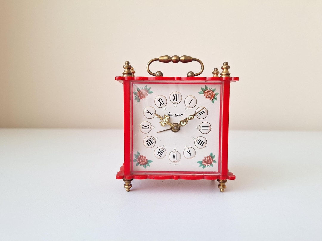 Antique Jerger Alarm Clock: 1940s German Mechanical Table Clock - Etsy