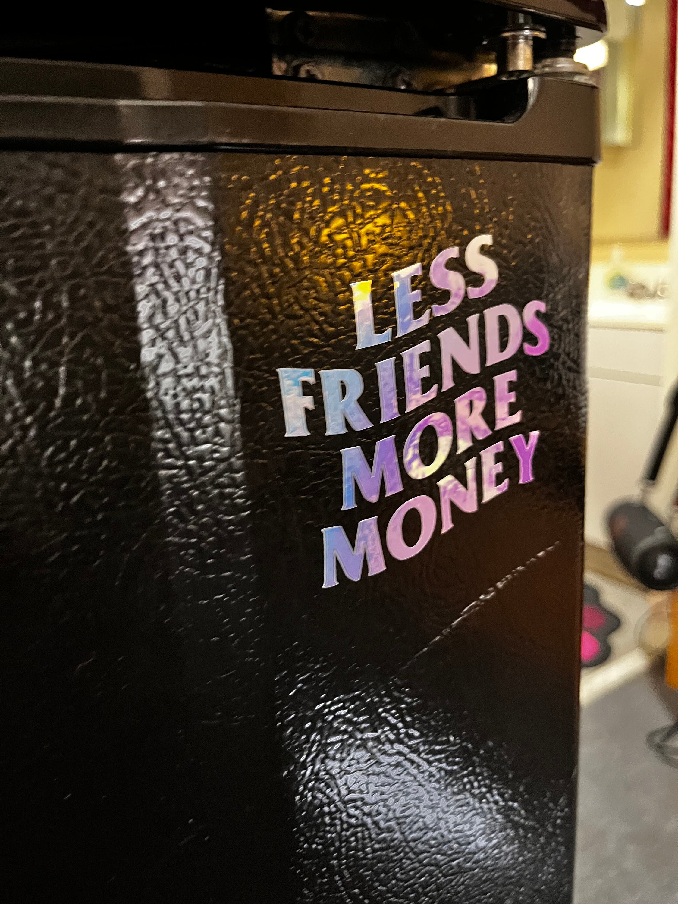 Less Friends More Money Decal, ASSC Font. - Etsy