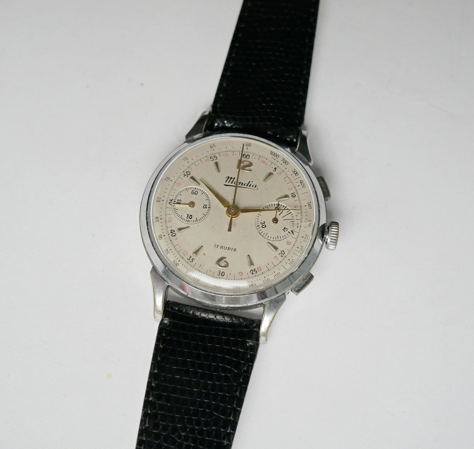 Mondia Chronograph Valjoux 22 Big Case - Etsy