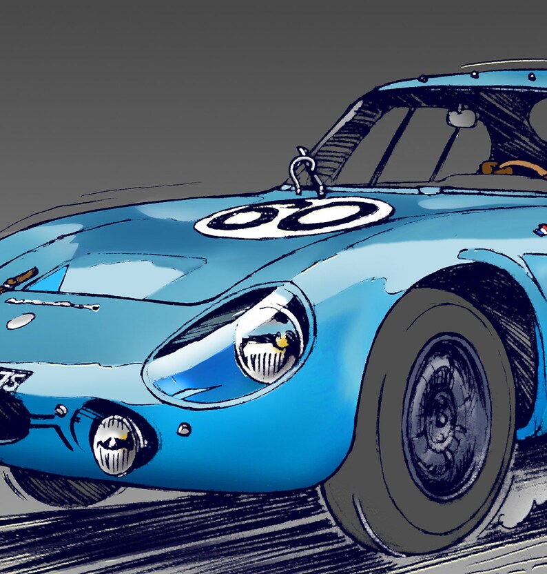 Poster of Matra Jet 5 Bonnet Djet Aerodjet 24 Heures Du Mans 1964 ...