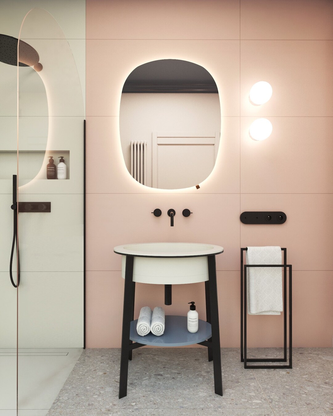LED Rounded Rectangular Mirror, Wall Mirror, Lighted Mirror, Bathroom ...