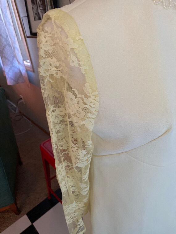 Mod 1960s light yellow dress - Gem