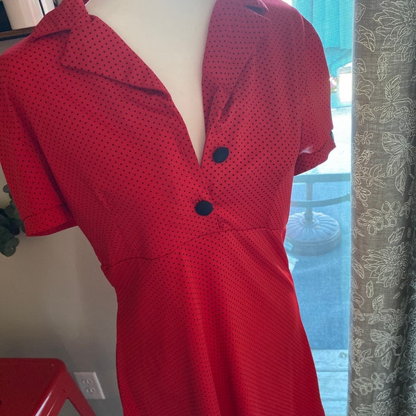 Red Polka Dot Dress - Etsy