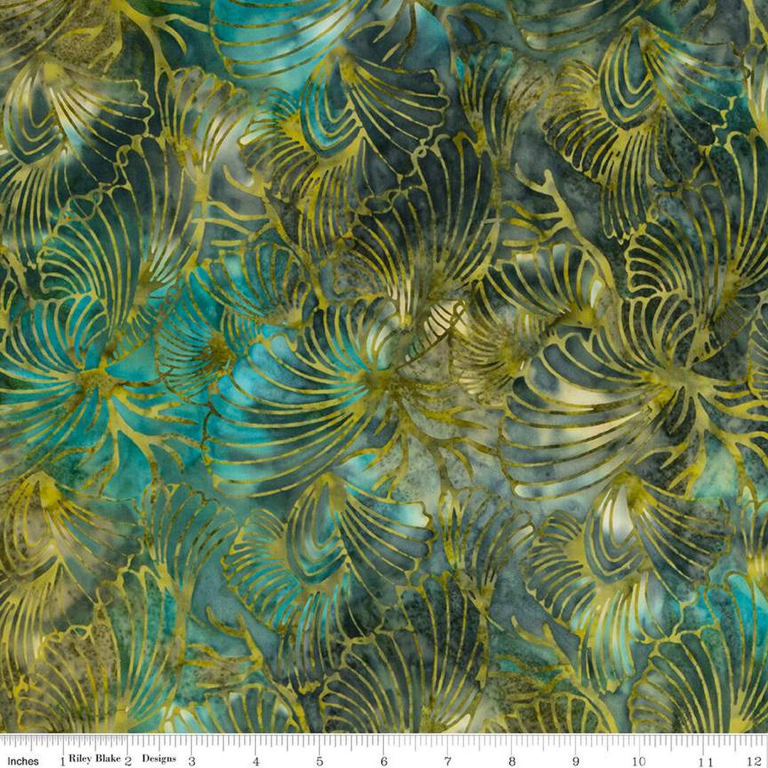 Expressions Batiks Tjaps Blue Green Multi by Riley Blake - Etsy