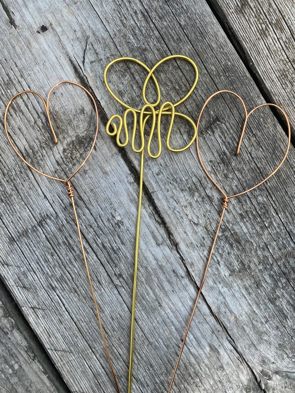 Wire Bee Plant Pot Decor Flower Decor Bee Stake Bee - Etsy