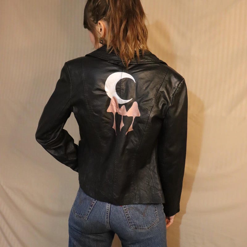 Moon Leather Jacket - Etsy
