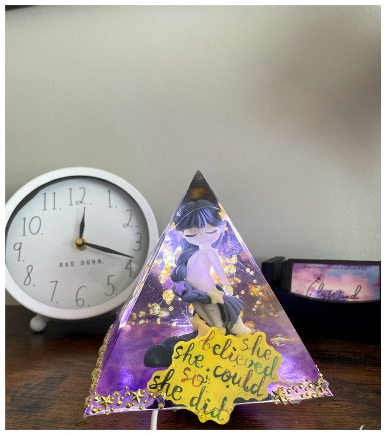 Large Resin Pyramid Light Anime Princess Galaxy Resin Pyramid - Etsy
