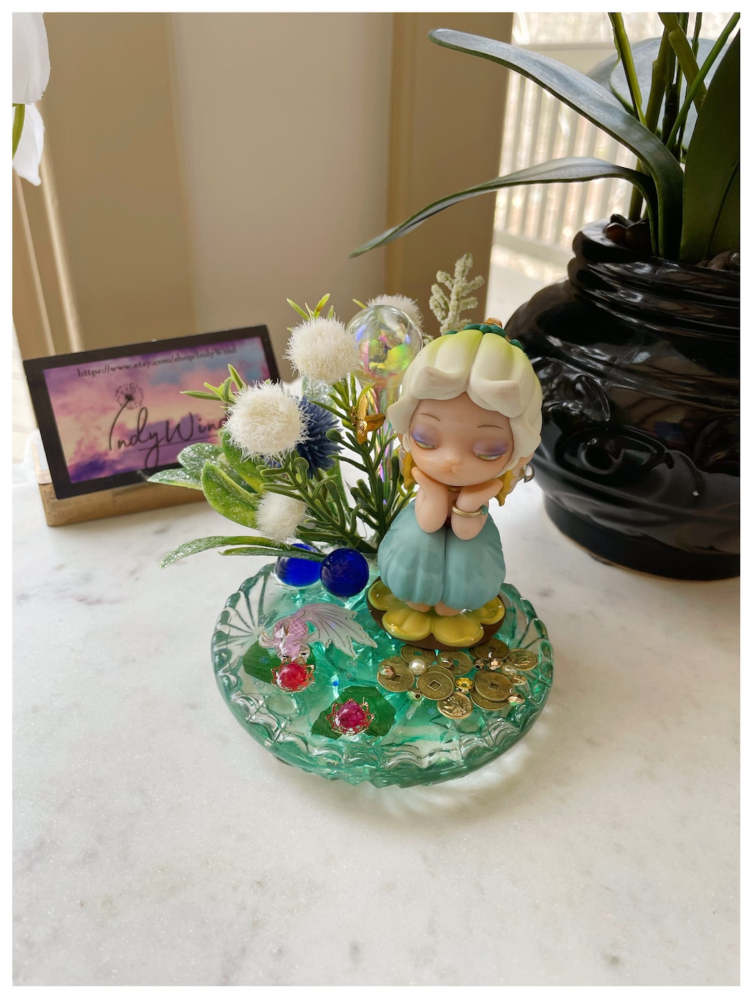 Abundance Anime Fairy Princess, Miniature Fairy Garden, Crystal Jewelry ...