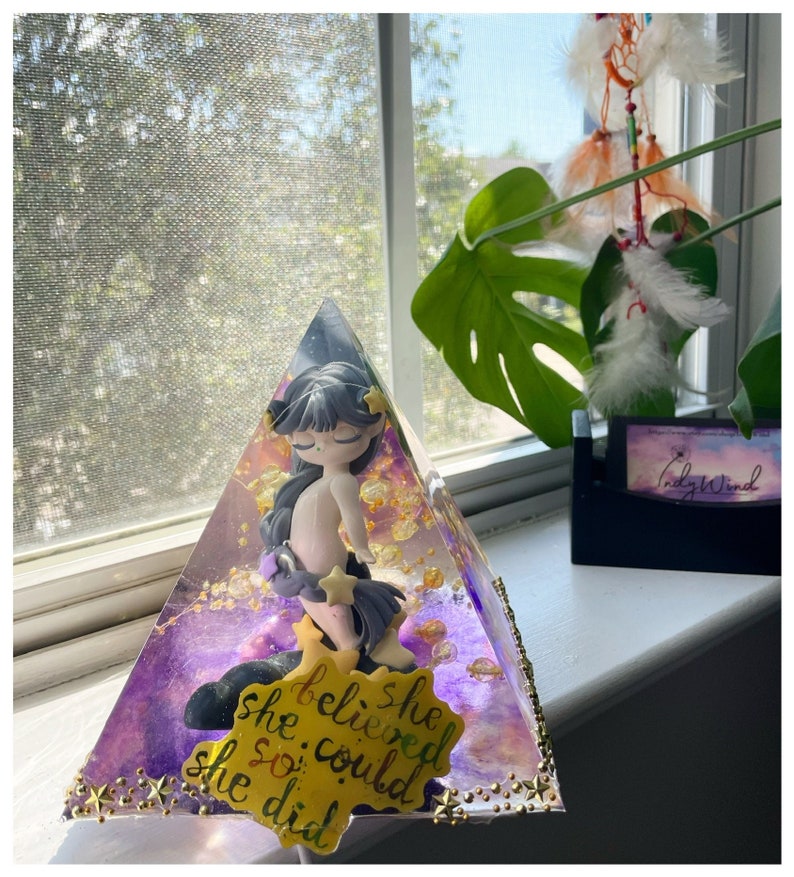 Large Resin Pyramid Light, Anime Princess Galaxy Resin Pyramid ...