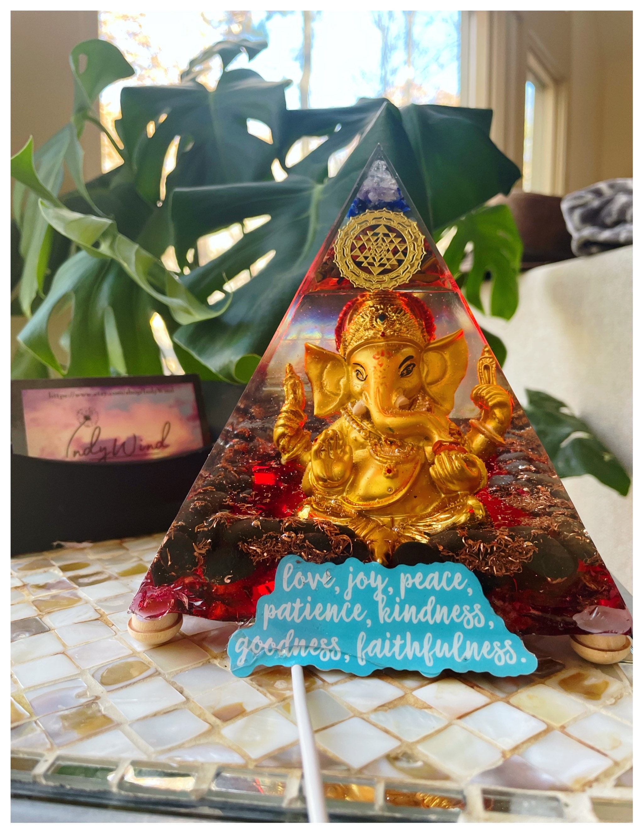 Large Ganesh Resin Pyramid Epoxy Resin Light Orgonite - Etsy