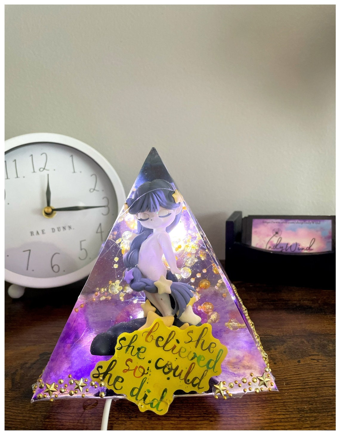 Large Resin Pyramid Light Anime Princess Galaxy Resin Pyramid - Etsy