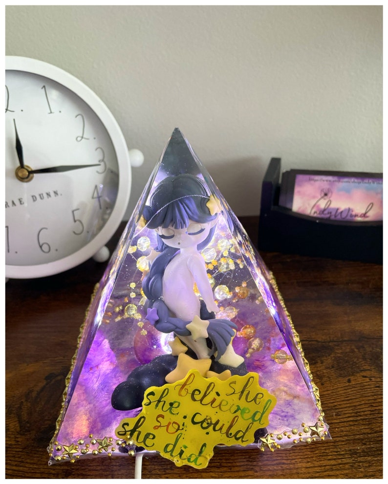 Large Resin Pyramid Light, Anime Princess Galaxy Resin Pyramid ...