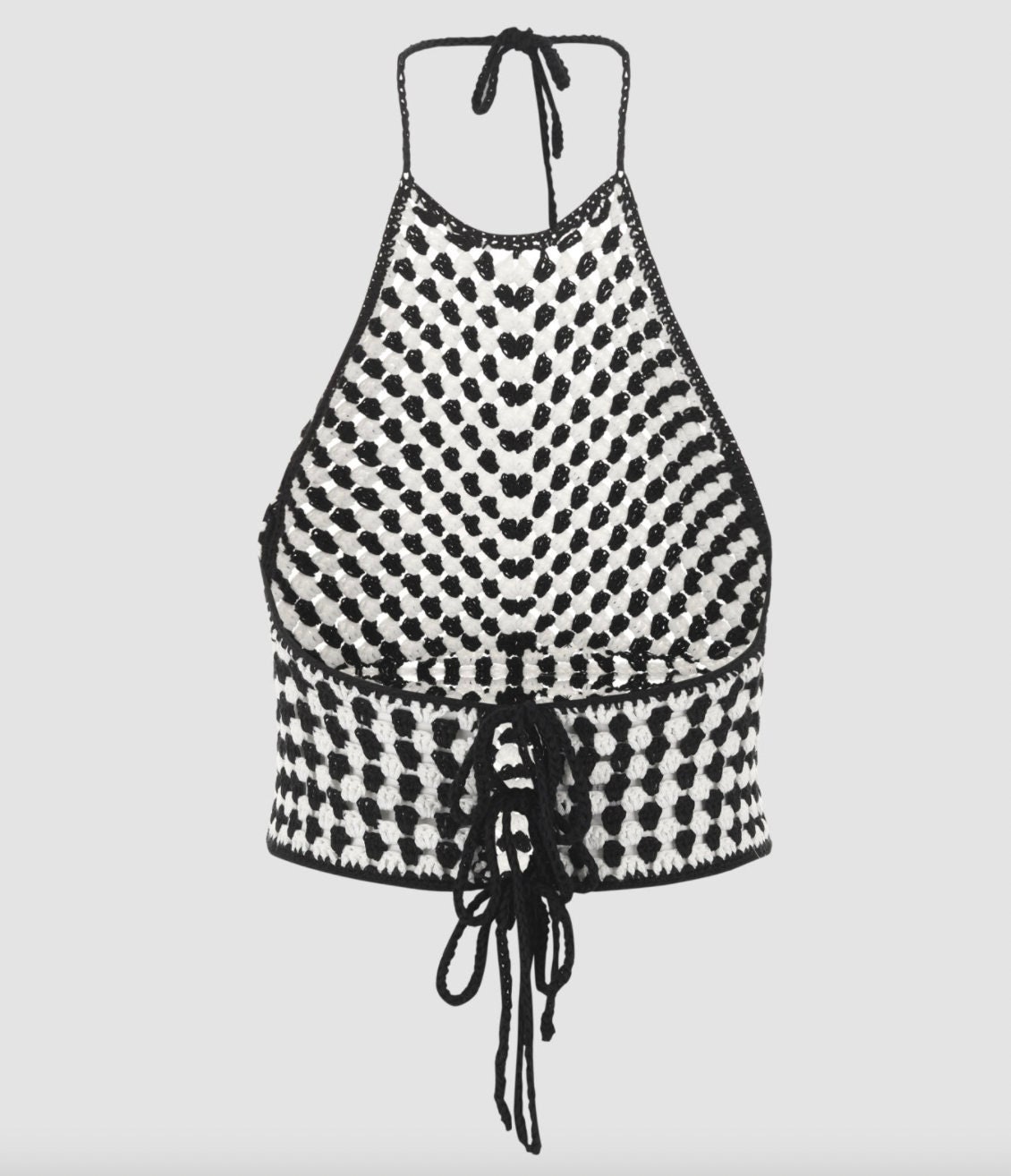 Check Pattern Crochet Sleeveless Top - Etsy