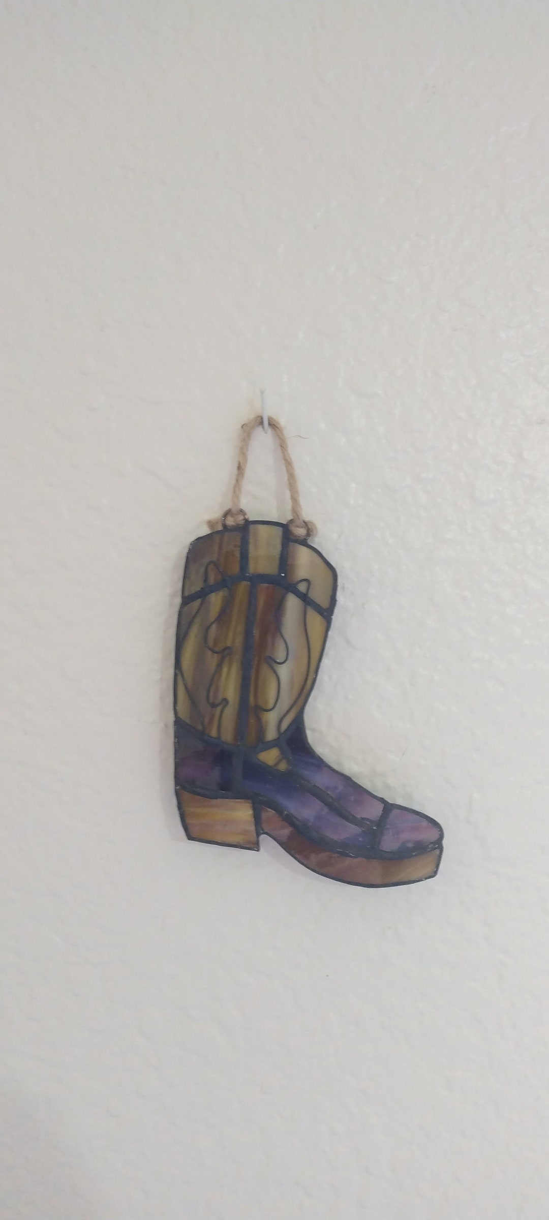 Stained Glass Cowboy Boot - Etsy