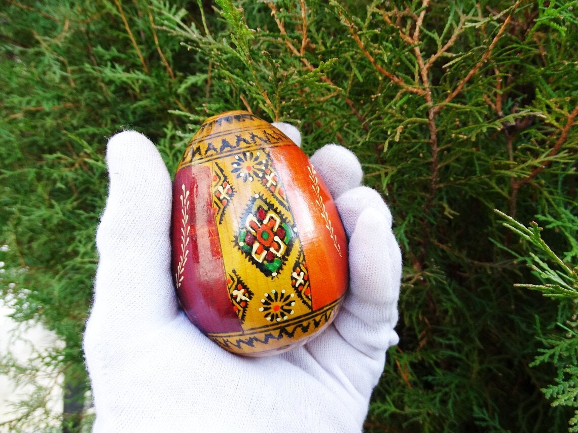Antique Russian Orthodox Hand Painted Virgin Mary & Baby Jesus Icon Egg ...