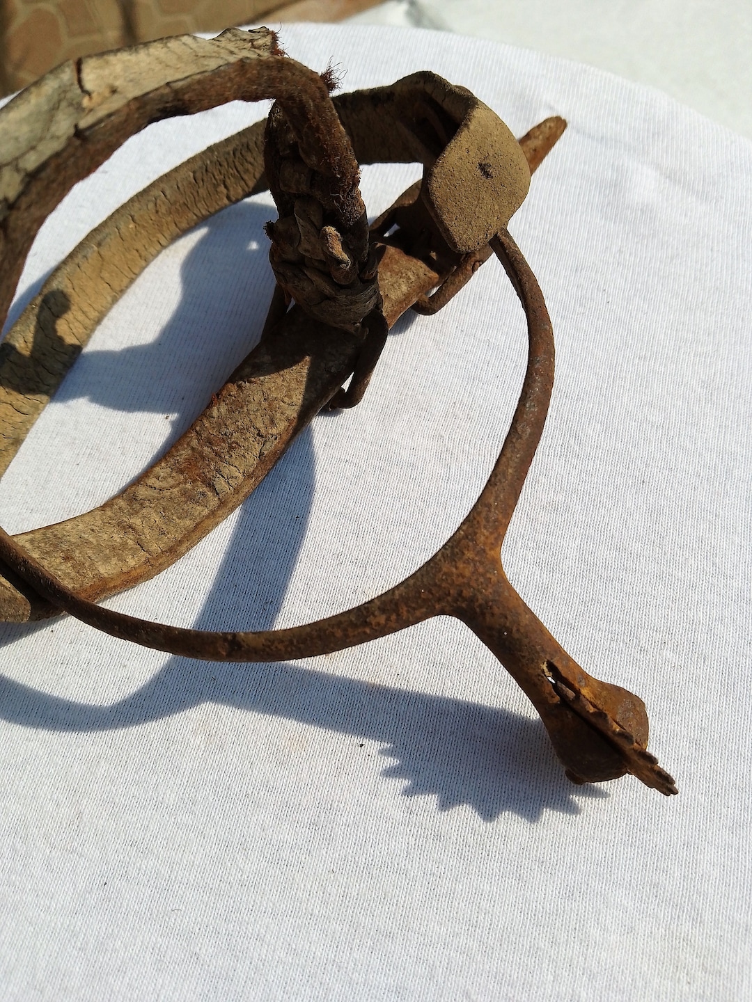 Antique Old Horse Spur With Leather Straps From the Time of - Etsy