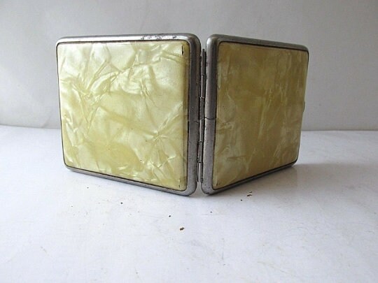 1930s Rare Antique Art Deco Amber Bakelite Celluloid Cigarette Case ...
