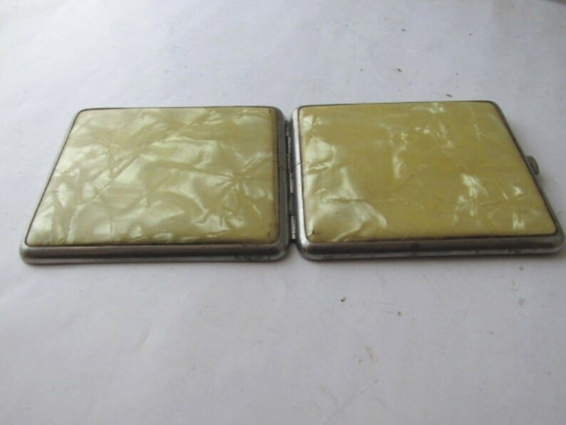 1930s Rare Antique Art Deco Amber Bakelite Celluloid Cigarette Case ...